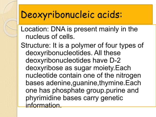 Biomolecules - Nucleic acids | PPT