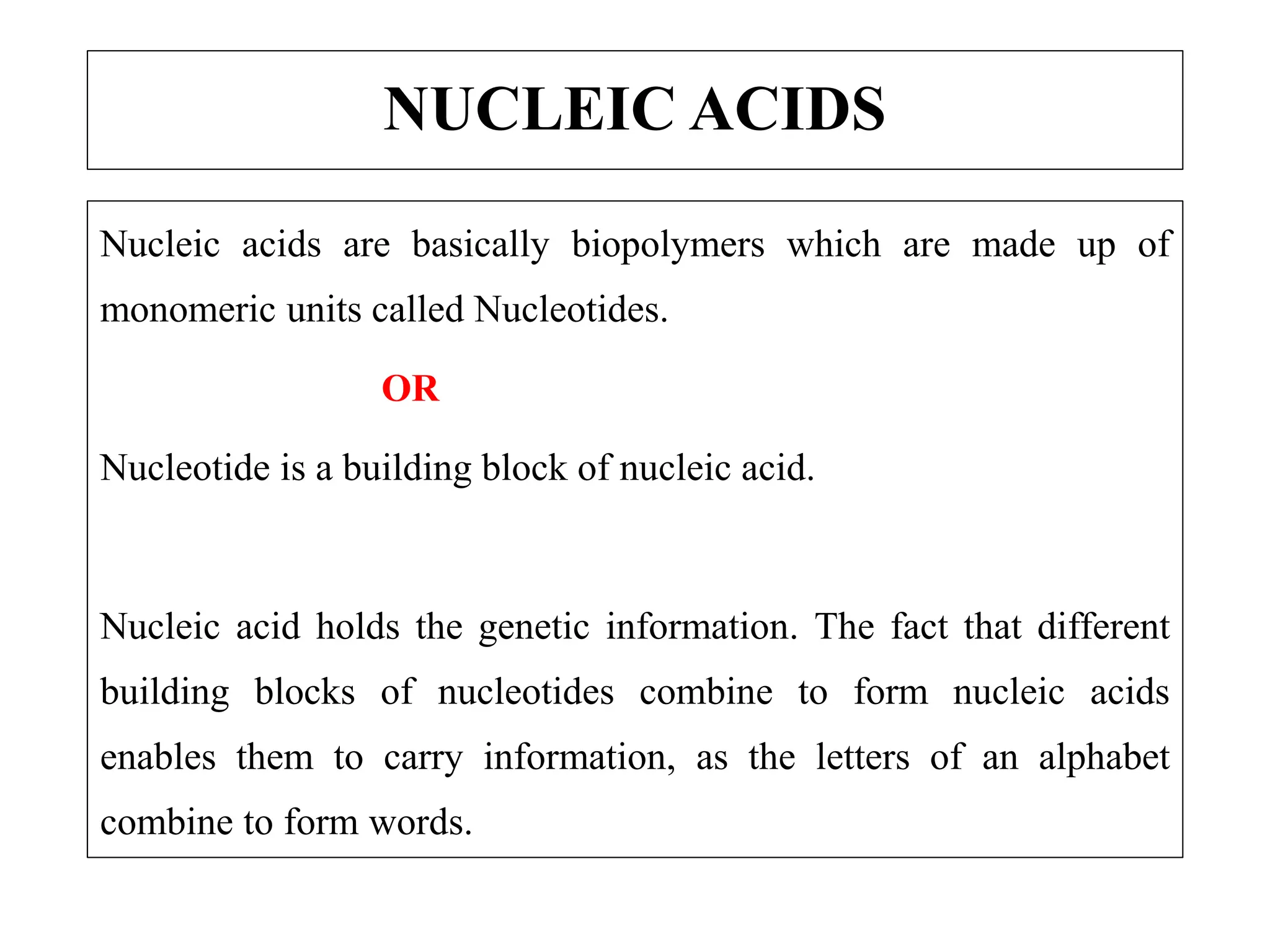LECTURE I NUCLEOTIDES CHEMISTRY AND SIGNIFICANCE NUCLEIC ACIDS.pptx