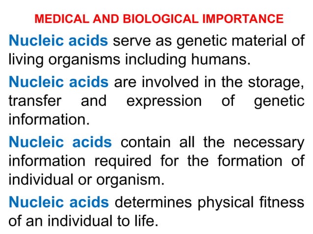NUCLEIC ACIDS.ppt... biochemistry for nurses | PPT