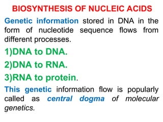 NUCLEIC ACIDS.ppt... biochemistry for nurses | PPT
