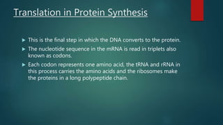 Nucleic acids and central dogma theory | PPTX
