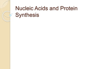 Nucleic acids and protein synthesis | PPTX