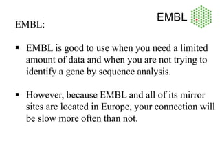 Nucleic Acid Sequence databases | PDF