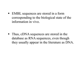 Nucleic Acid Sequence databases | PDF