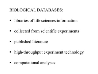 Nucleic Acid Sequence databases | PDF