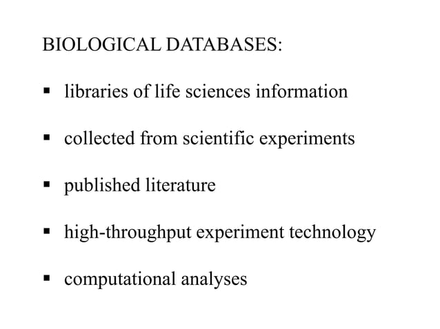 Nucleic Acid Sequence databases | PDF
