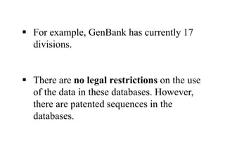 Nucleic Acid Sequence databases | PDF