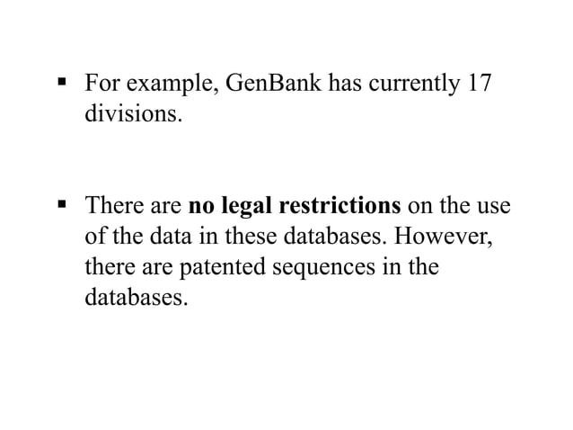 Nucleic Acid Sequence databases | PDF