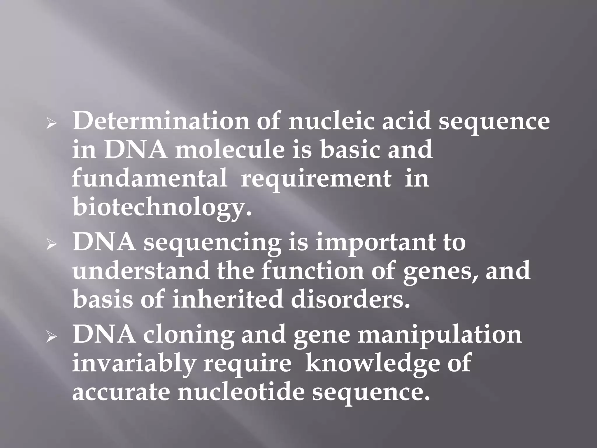 Nucleic acid sequencing- introduction,DNA sequencing | PPTX