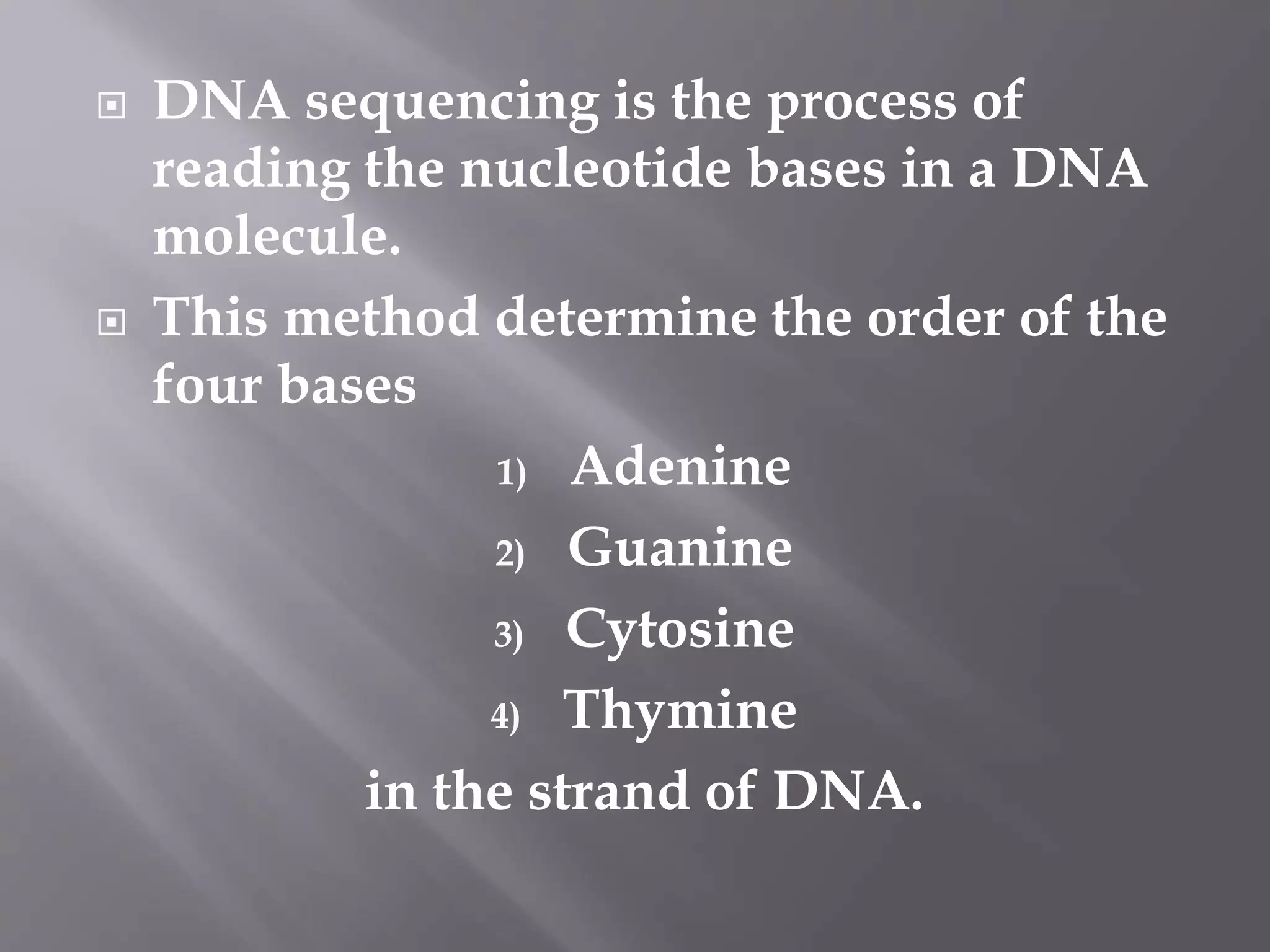 Nucleic acid sequencing- introduction,DNA sequencing | PPTX