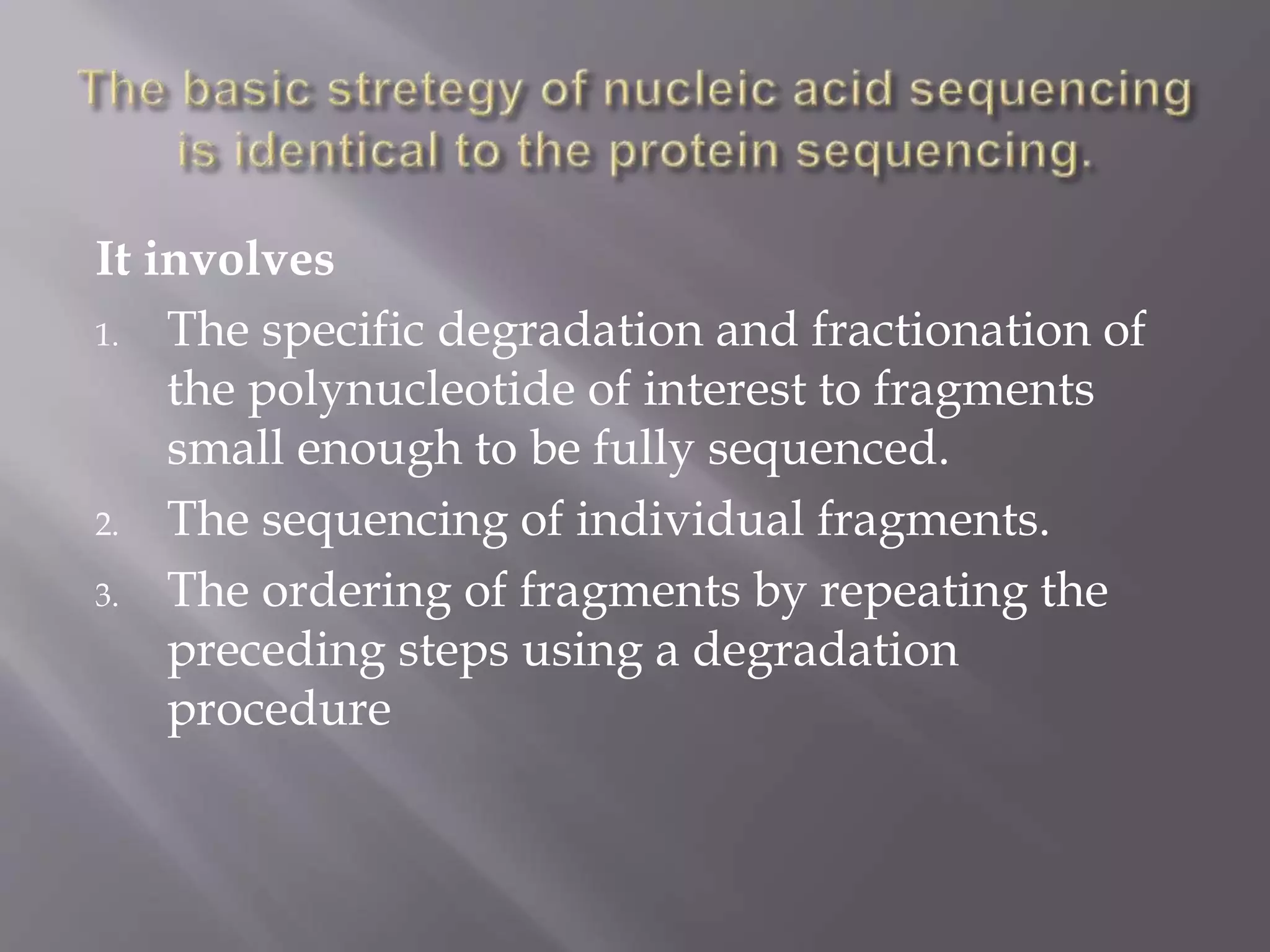 Nucleic acid sequencing- introduction,DNA sequencing | PPTX