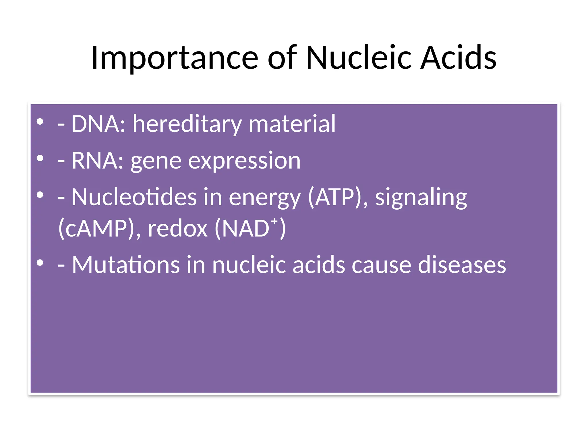 Nucleic_Acids_Lecture.pBB DNA rna BIOLOGUptx | PPTX