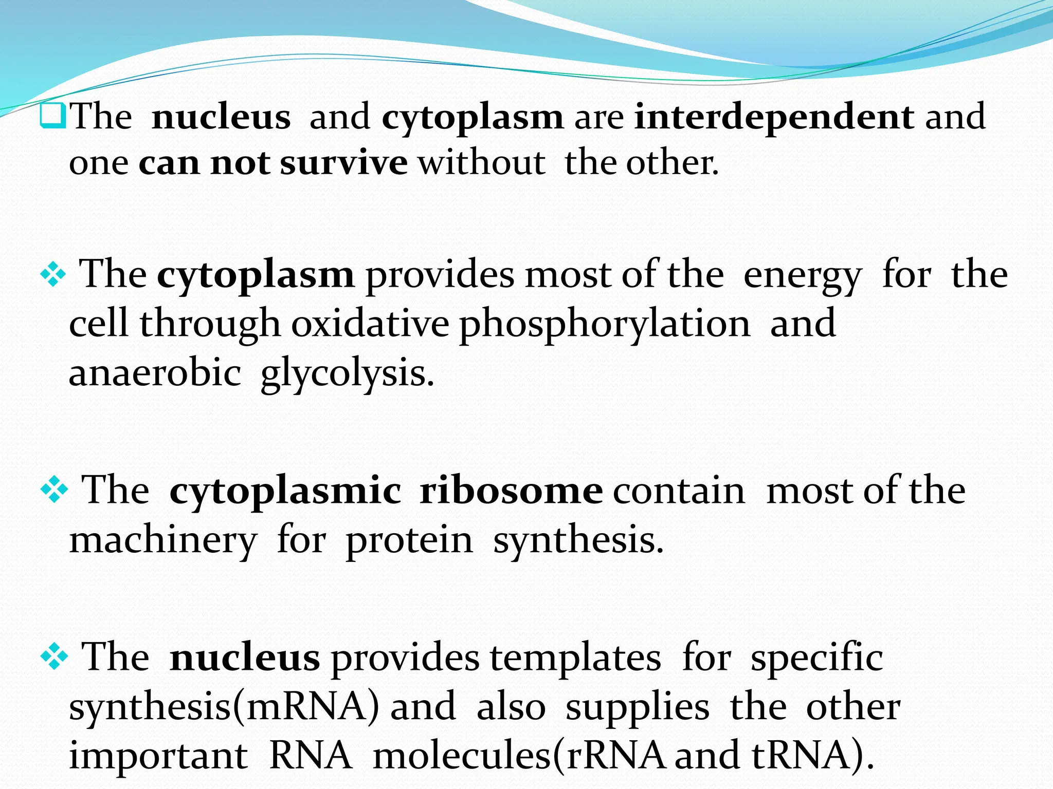 NUCLEOCYTOPLASMIC-INTERACTIONS.pdf cell biology | PDF