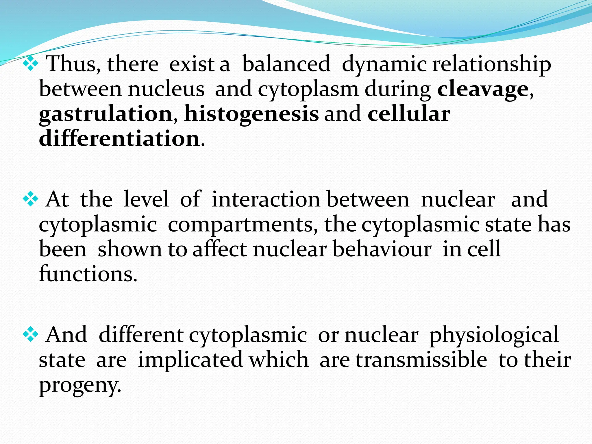 NUCLEOCYTOPLASMIC-INTERACTIONS.pdf cell biology | PDF
