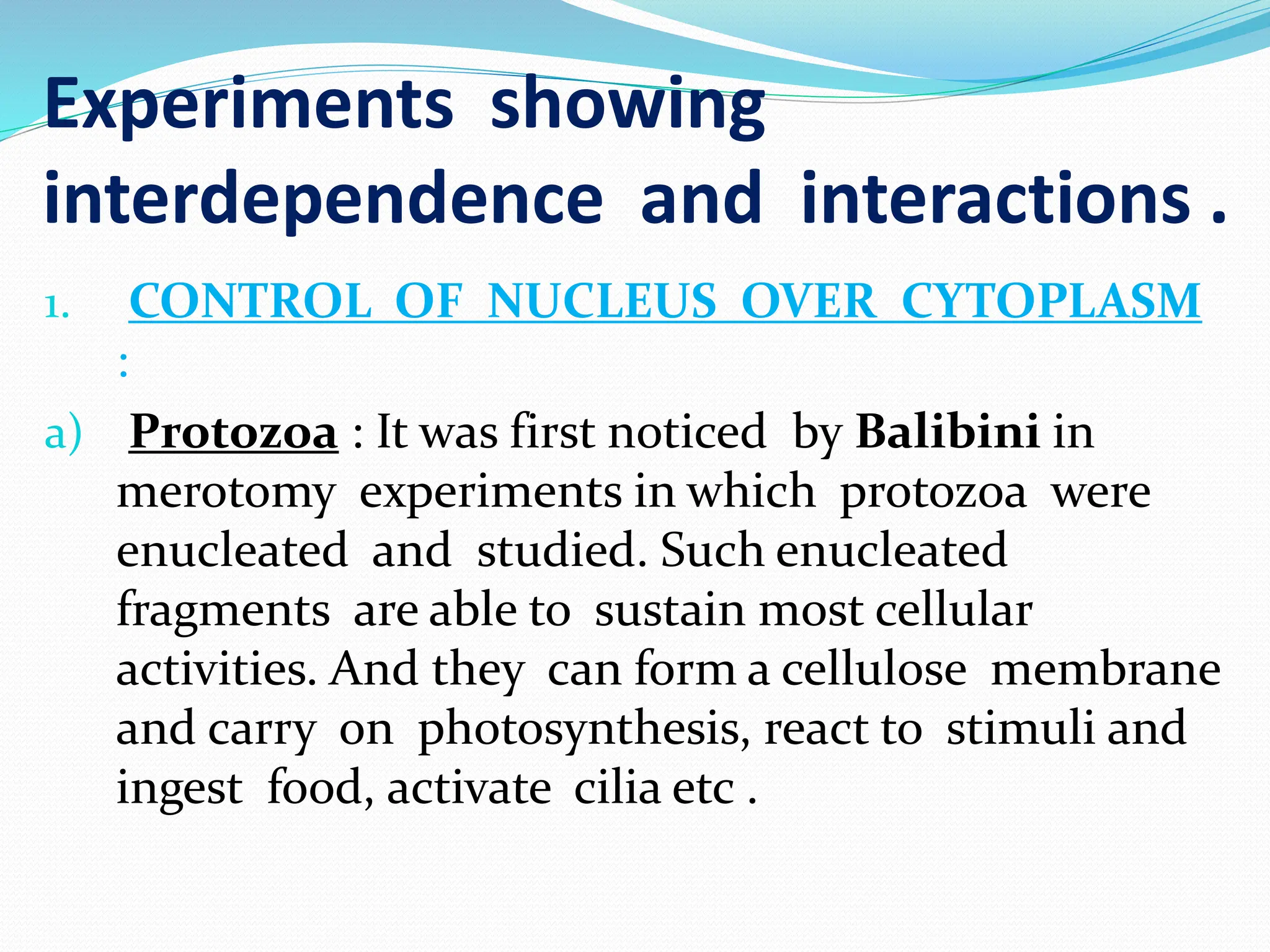 NUCLEOCYTOPLASMIC-INTERACTIONS.pdf cell biology | PDF