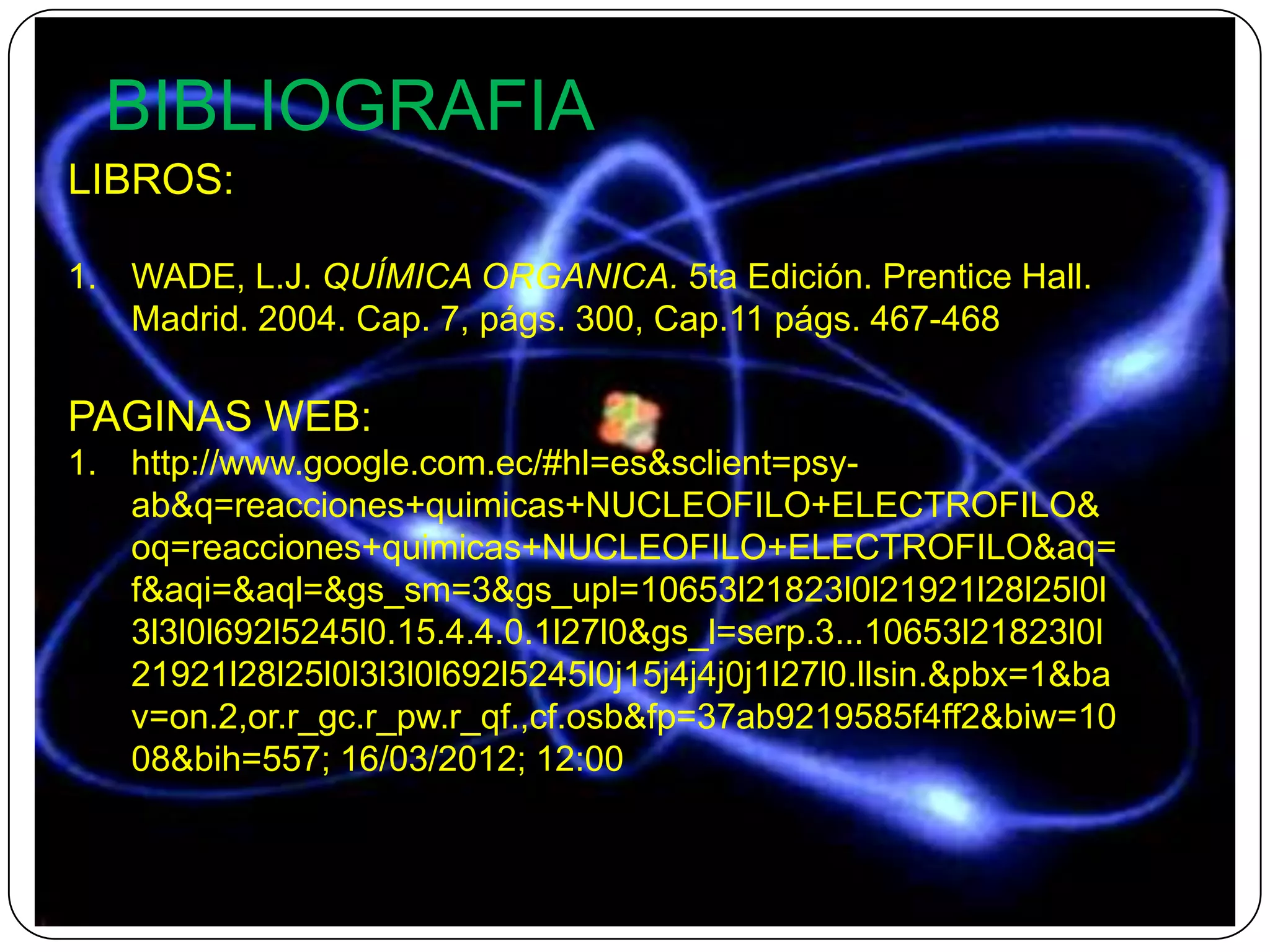 Nucleofilo electrofilo | PPTX