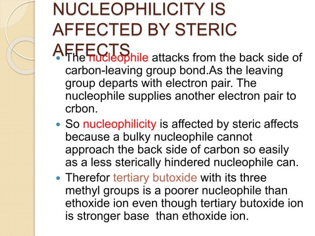 Nucleophile and nucleophilicity | PPTX | Chemistry | Science