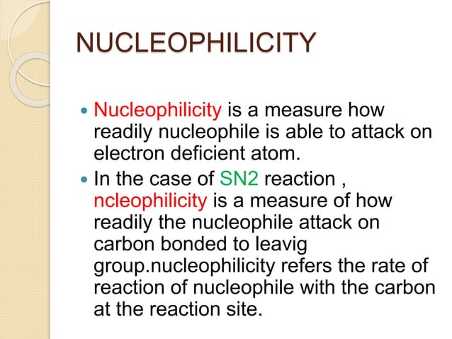Nucleophile and nucleophilicity | PPTX | Chemistry | Science
