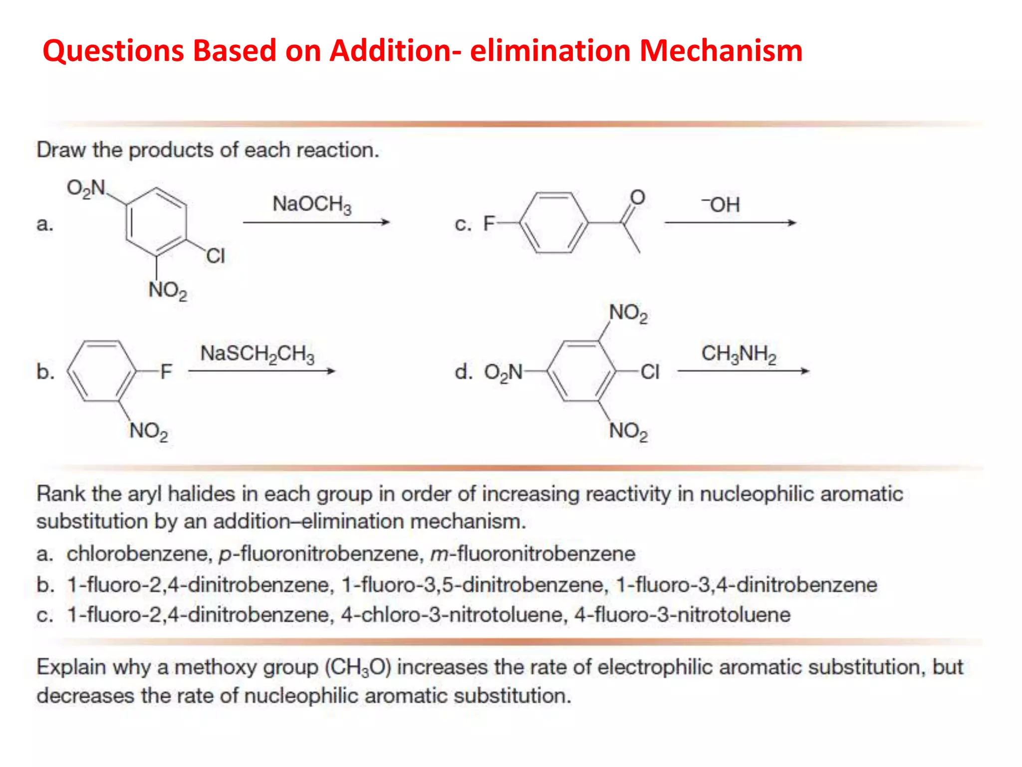 Nucleophilic aromatic substitution | PPTX