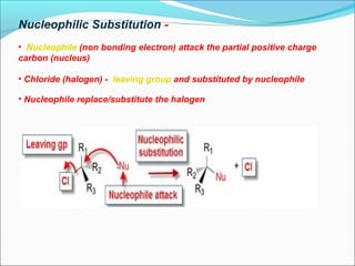 Nucleophilic substitution sn1 sn2 nucleophile halogenoalkane in organic chemistry | PPT
