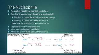 Nucleophilic substitutions reactions | PPTX