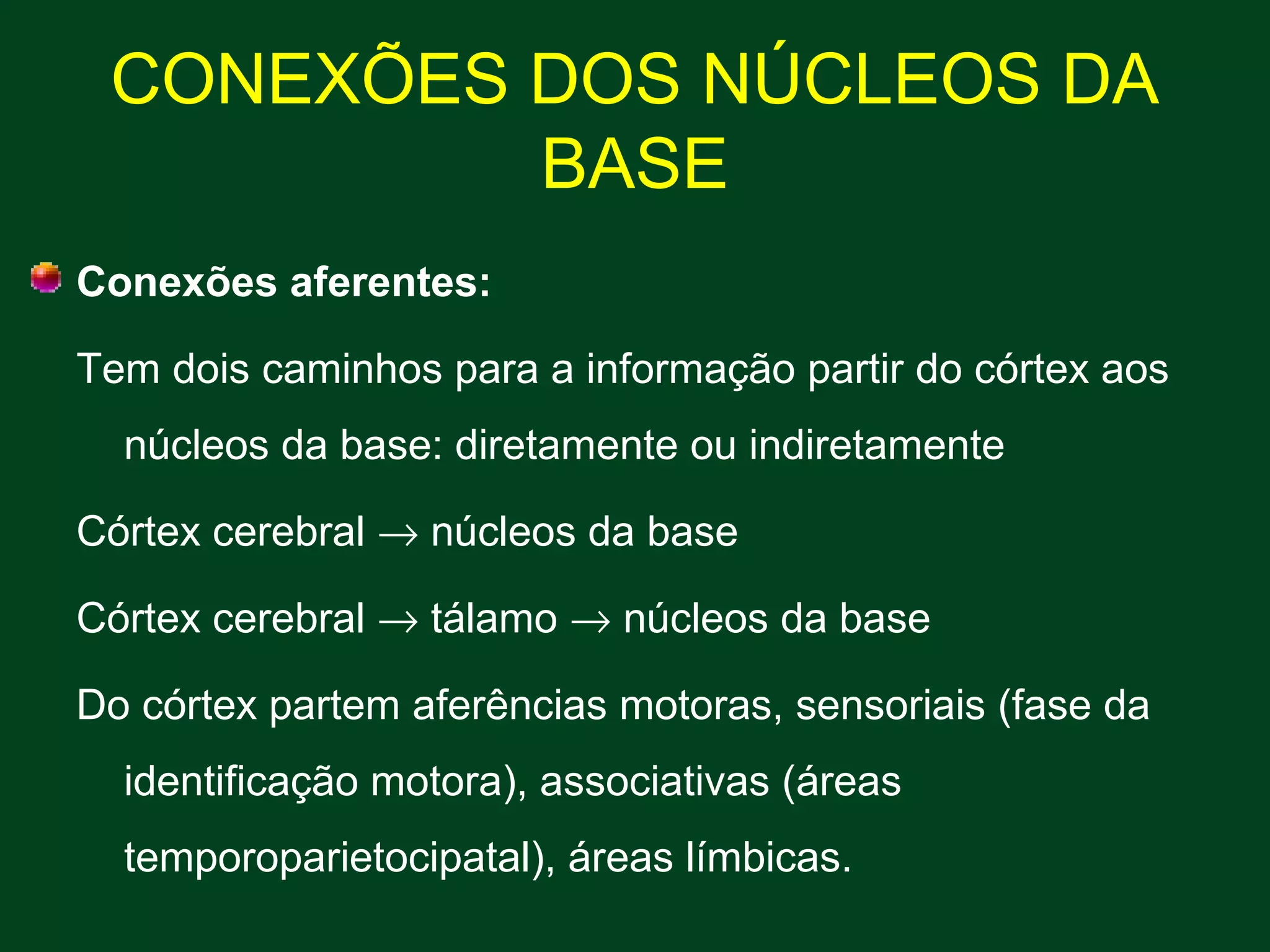 Nucleos da base | PDF | Brain and Nervous System Disorders | Diseases ...