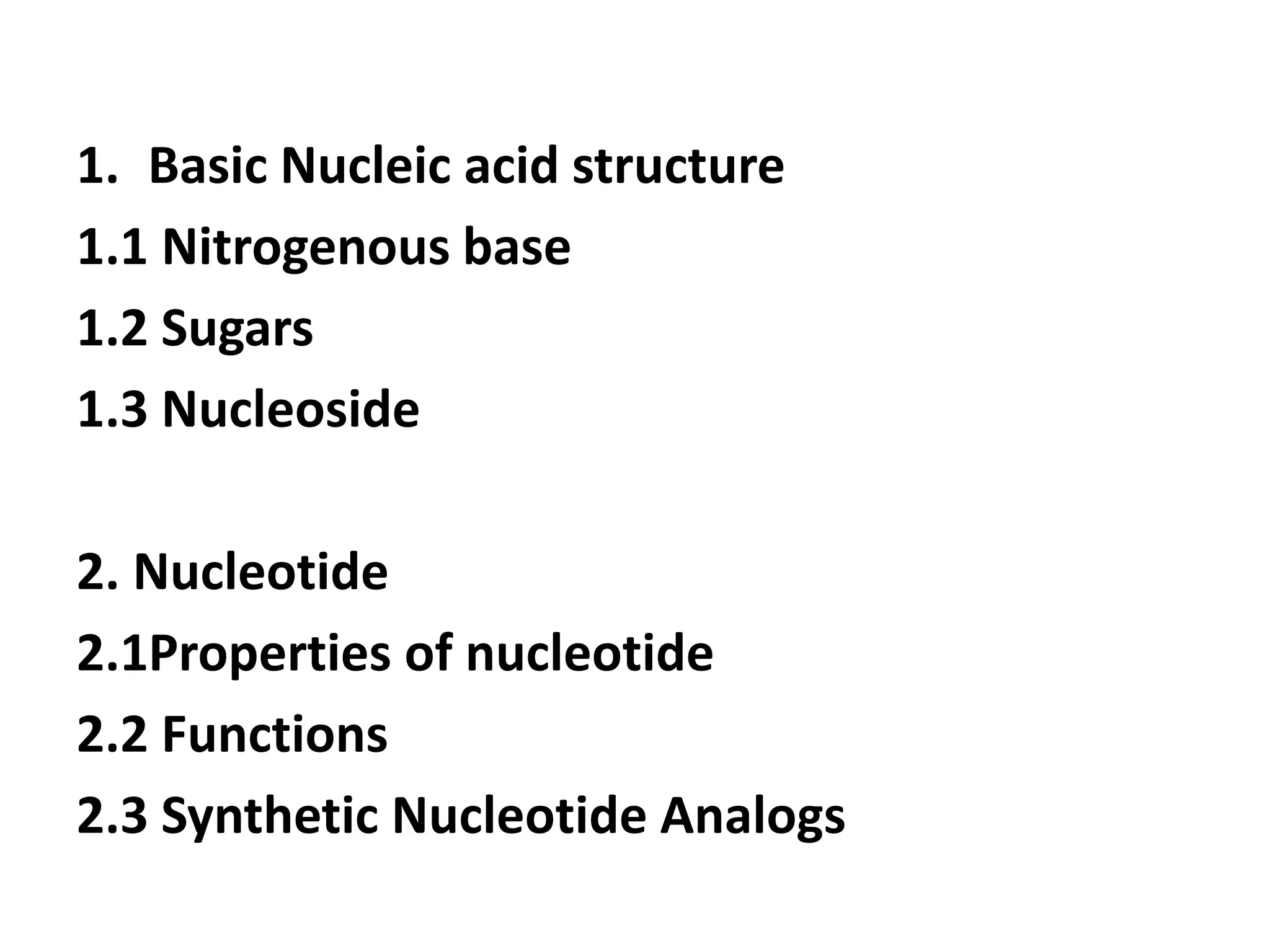 Nucleotide Chemistry - Basics | PPTX