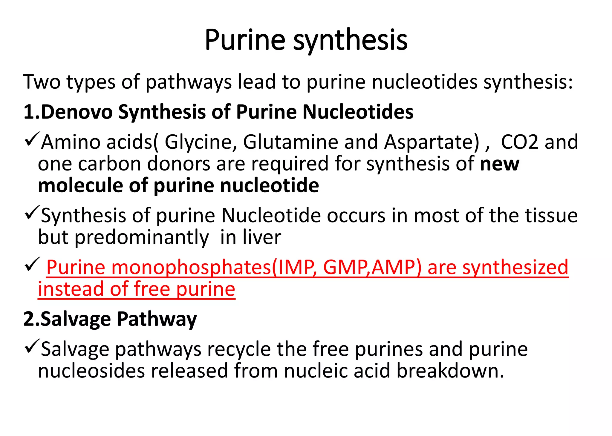 Nucleotide metabolism | PPTX