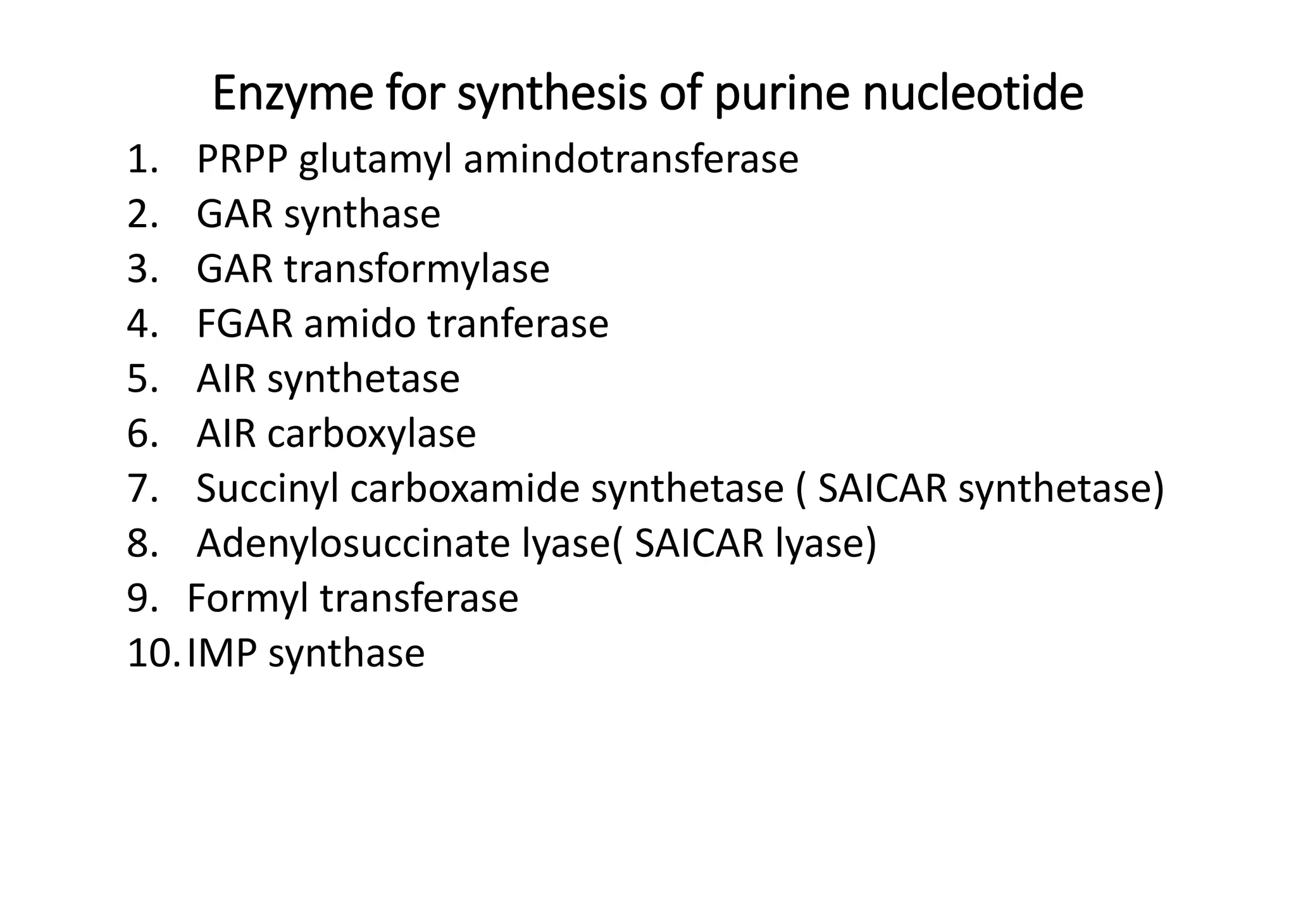 Nucleotide metabolism | PPTX