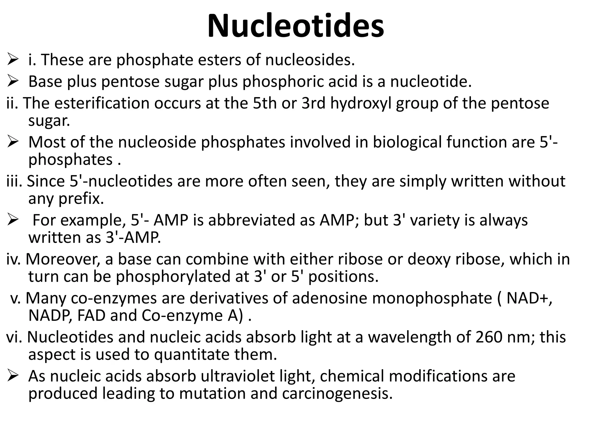 Nucleotides chemistry and metabolism | PPTX