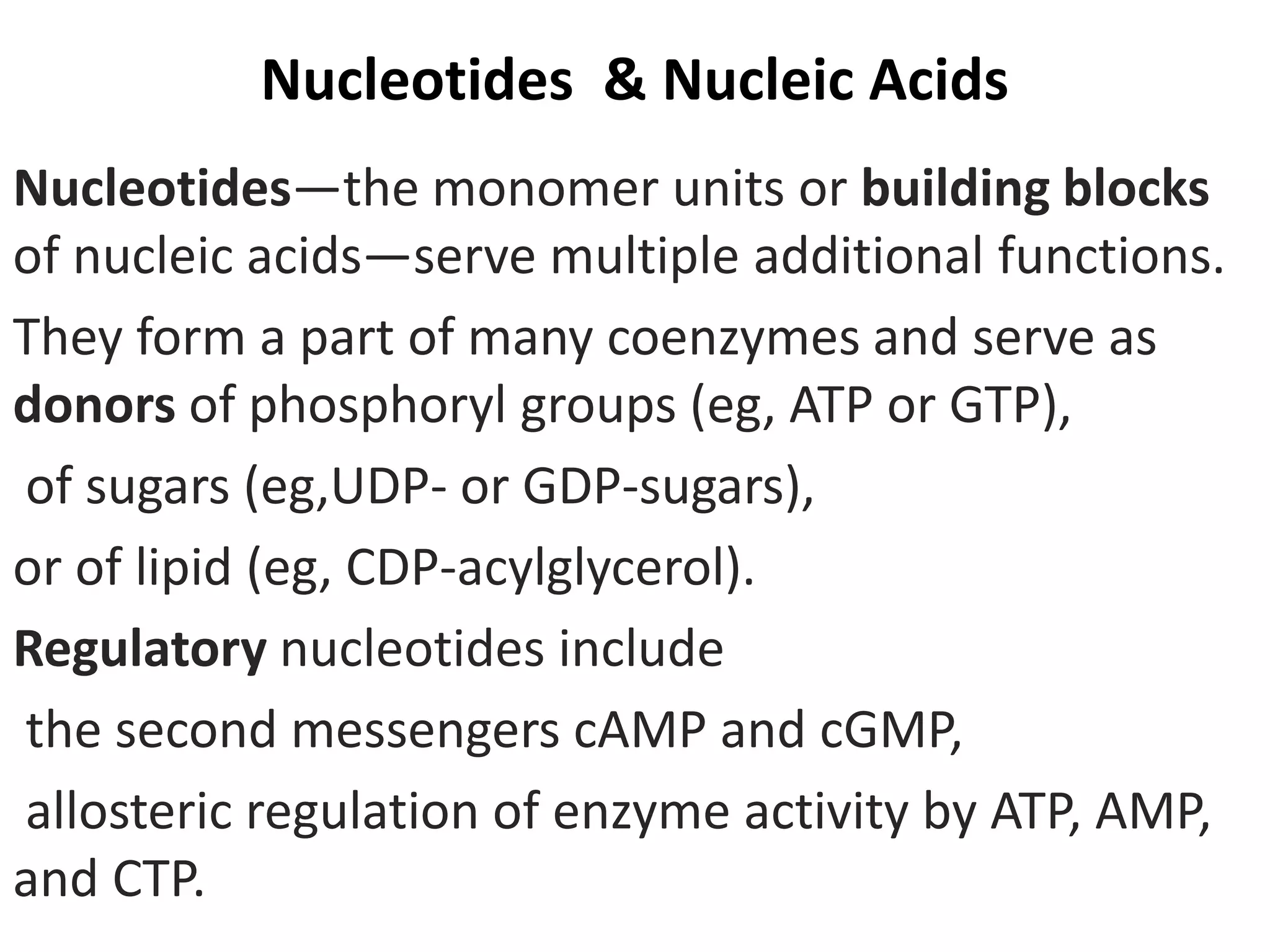 Nucleotides & nucleic acids | PPTX