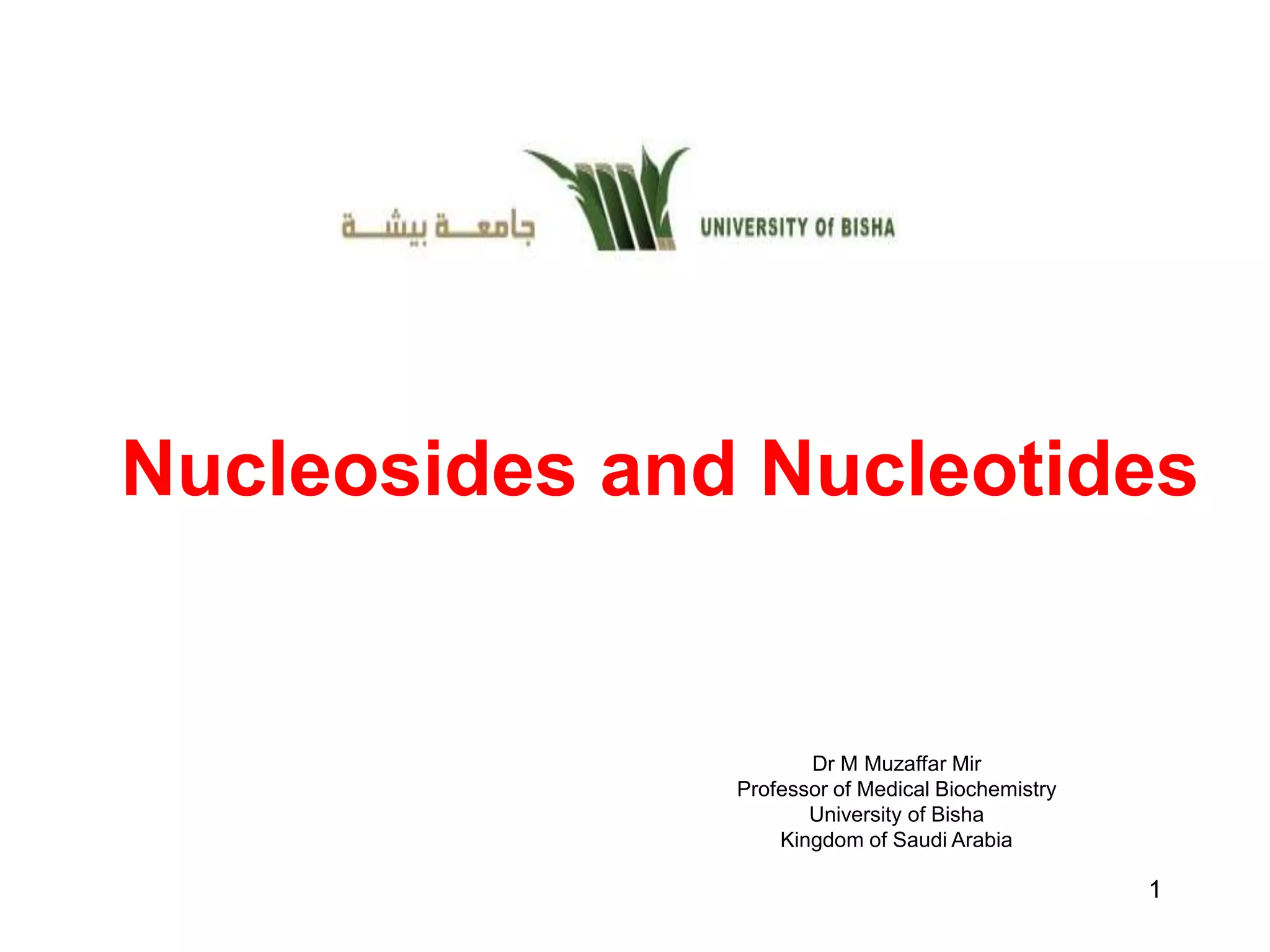 Nucleotide structure function dr m muzaffar mir | PPTX