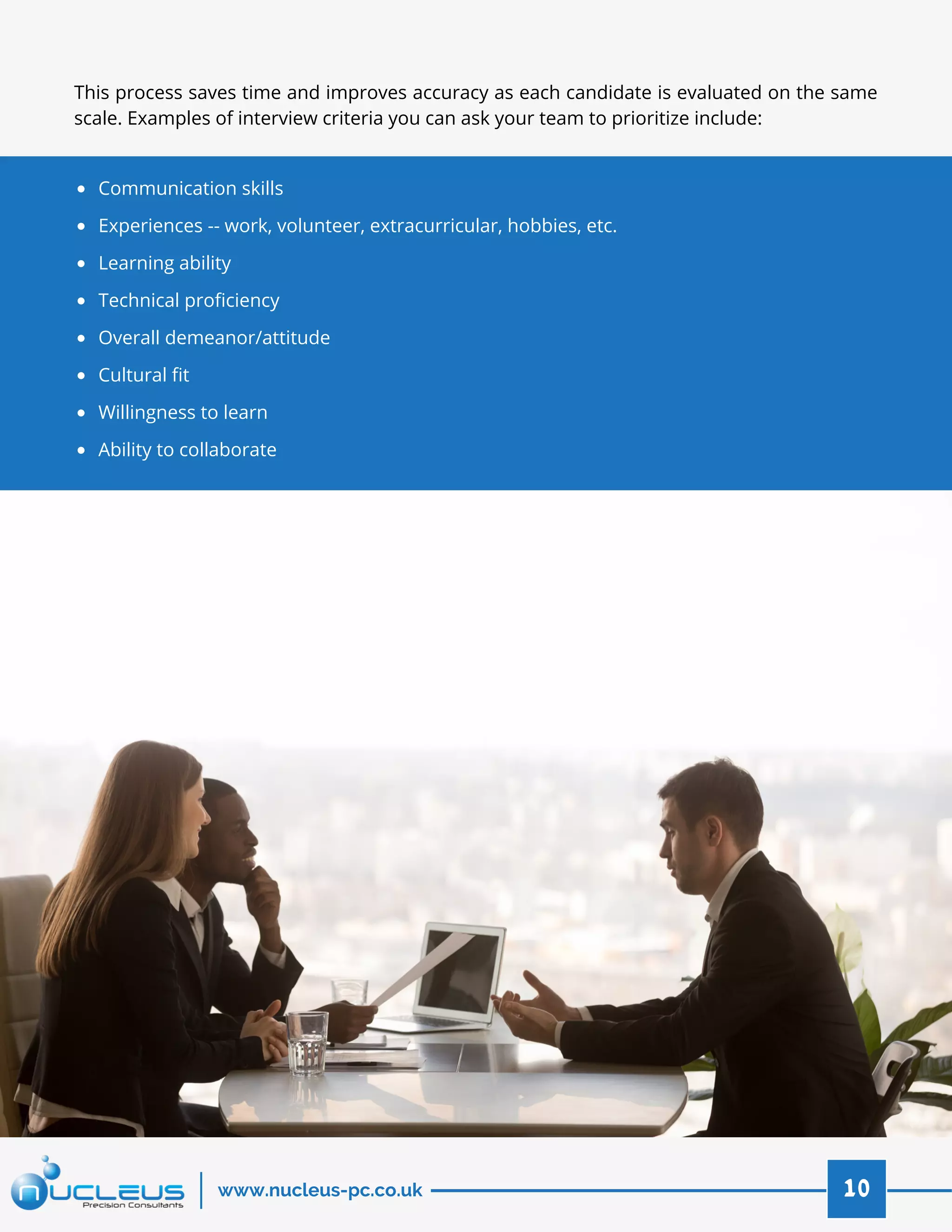 Creating a structured interview process | PDF