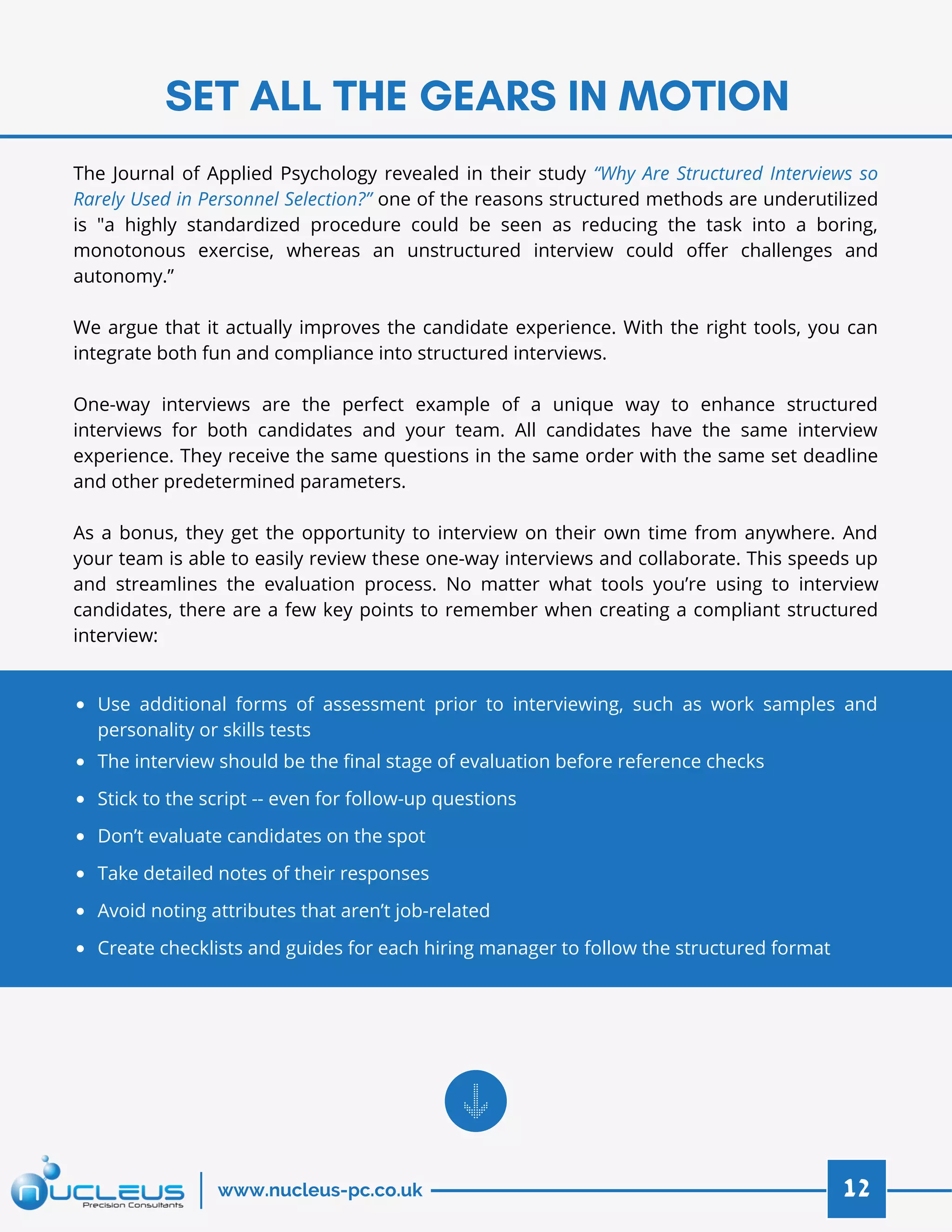 Creating a structured interview process | PDF