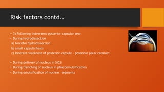 Complications of cataract surgery - Nucleus drop | PPT