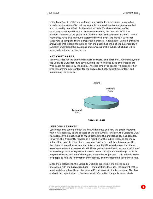 Nucleus Research ROI Case Study 2008 | PDF