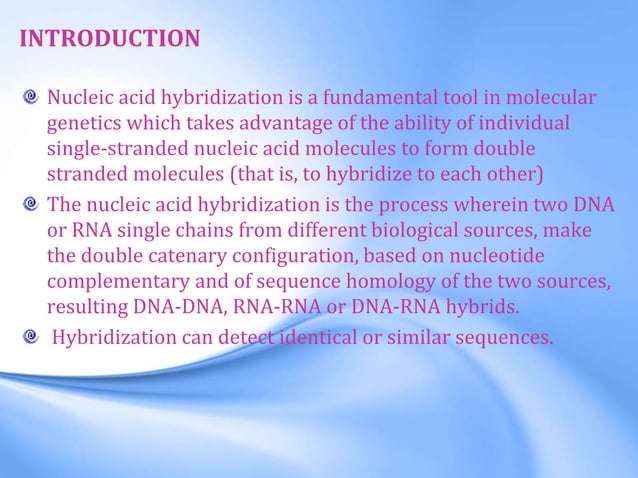 Nucleic acid hybridization by kk | PPTX | Chemistry | Science