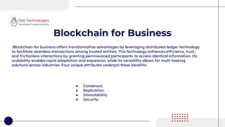 Blockchain Development Company - To build a Secure, Transparent blockchain platform using ...