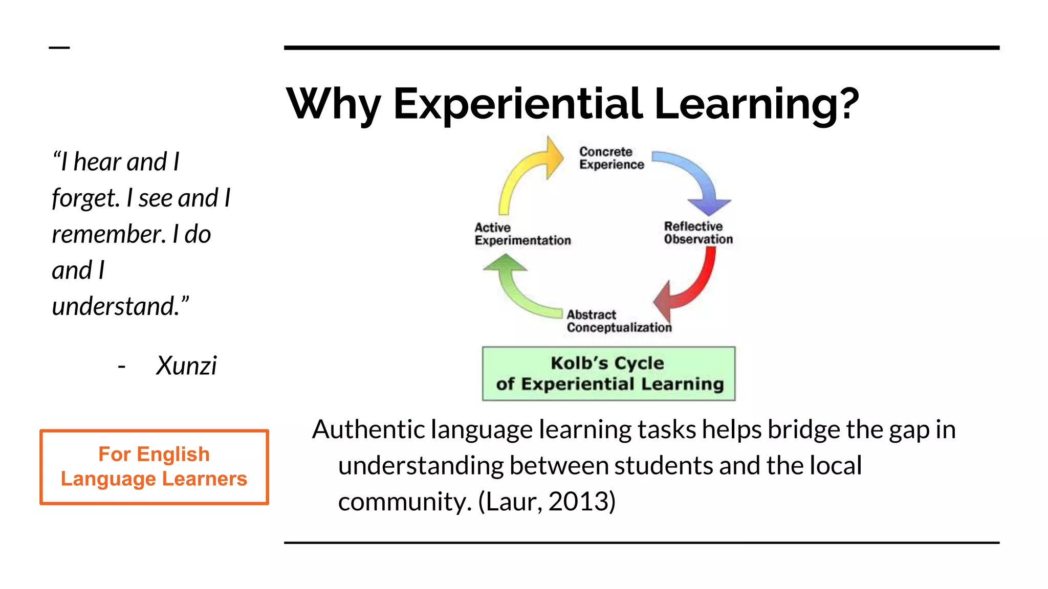 An Experiential Learning Project for English Language Learners | PPTX ...