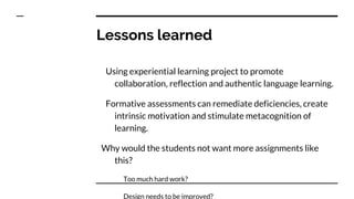 An Experiential Learning Project for English Language Learners | PPTX ...