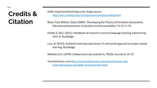 An Experiential Learning Project for English Language Learners | PPTX ...