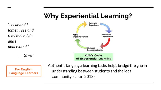 An Experiential Learning Project for English Language Learners | PPTX ...