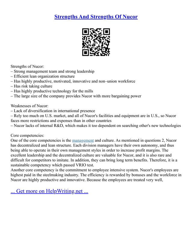 Nucor Executive Summary | PDF