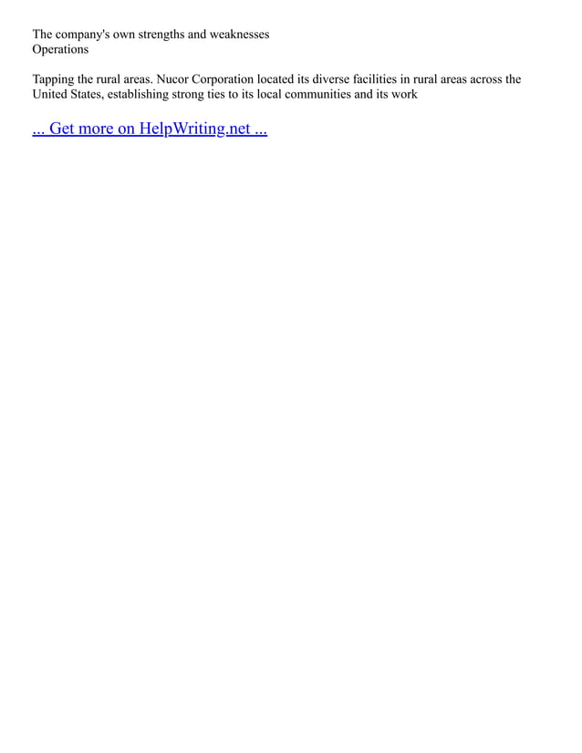 Nucor Executive Summary | PDF