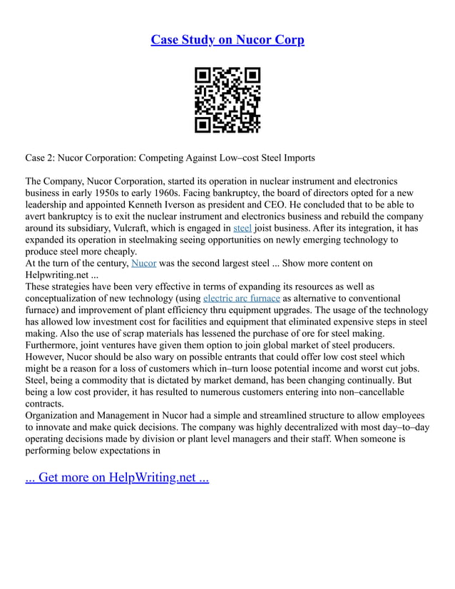 Nucor Executive Summary | PDF