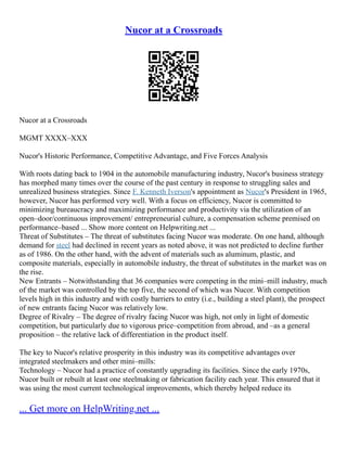 Nucor Executive Summary | PDF