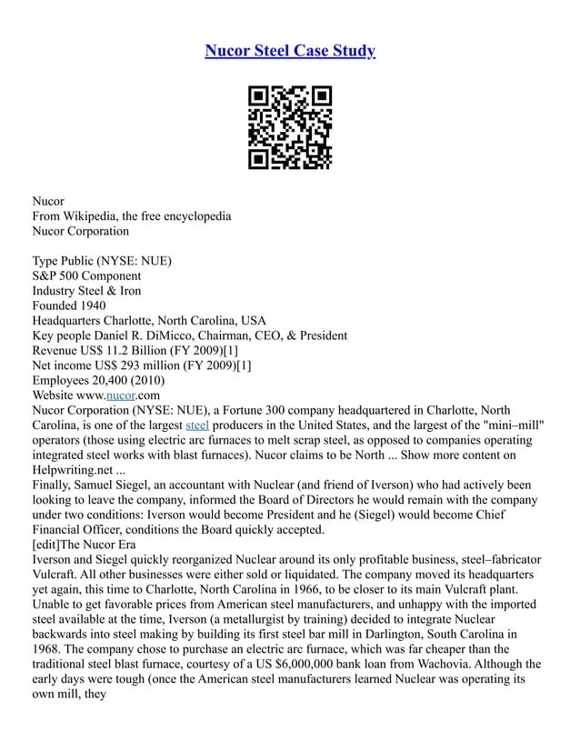 Nucor Executive Summary | PDF