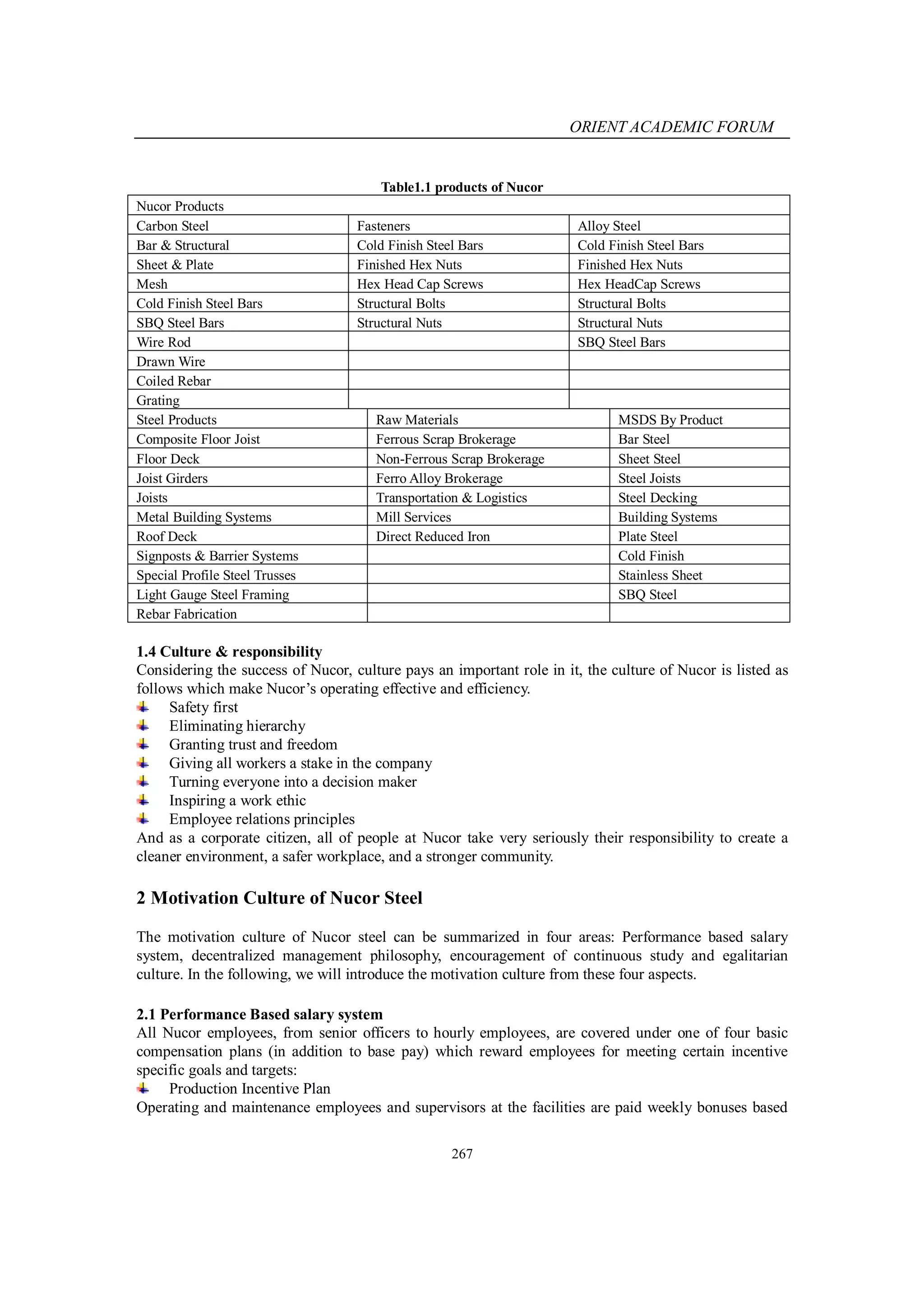 Nucor the art of motivation | PDF