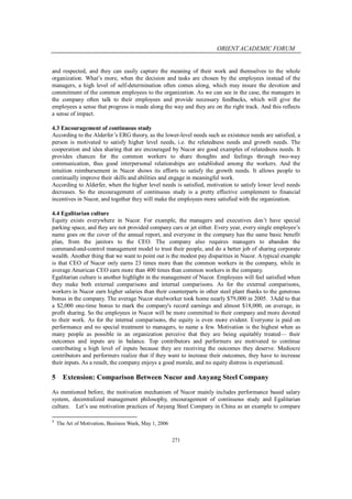 Nucor the art of motivation | PDF