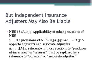 Nevada's Unfair Claims Settlement Practices Act: A Primer On NRS 686A.310
